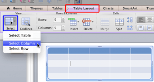 Table Cells: Select Table Cells, Rows, and Columns - Presentations Glossary